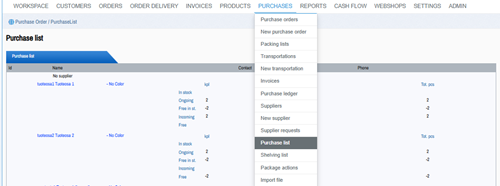 Haulbag - Documentation purchaseorder